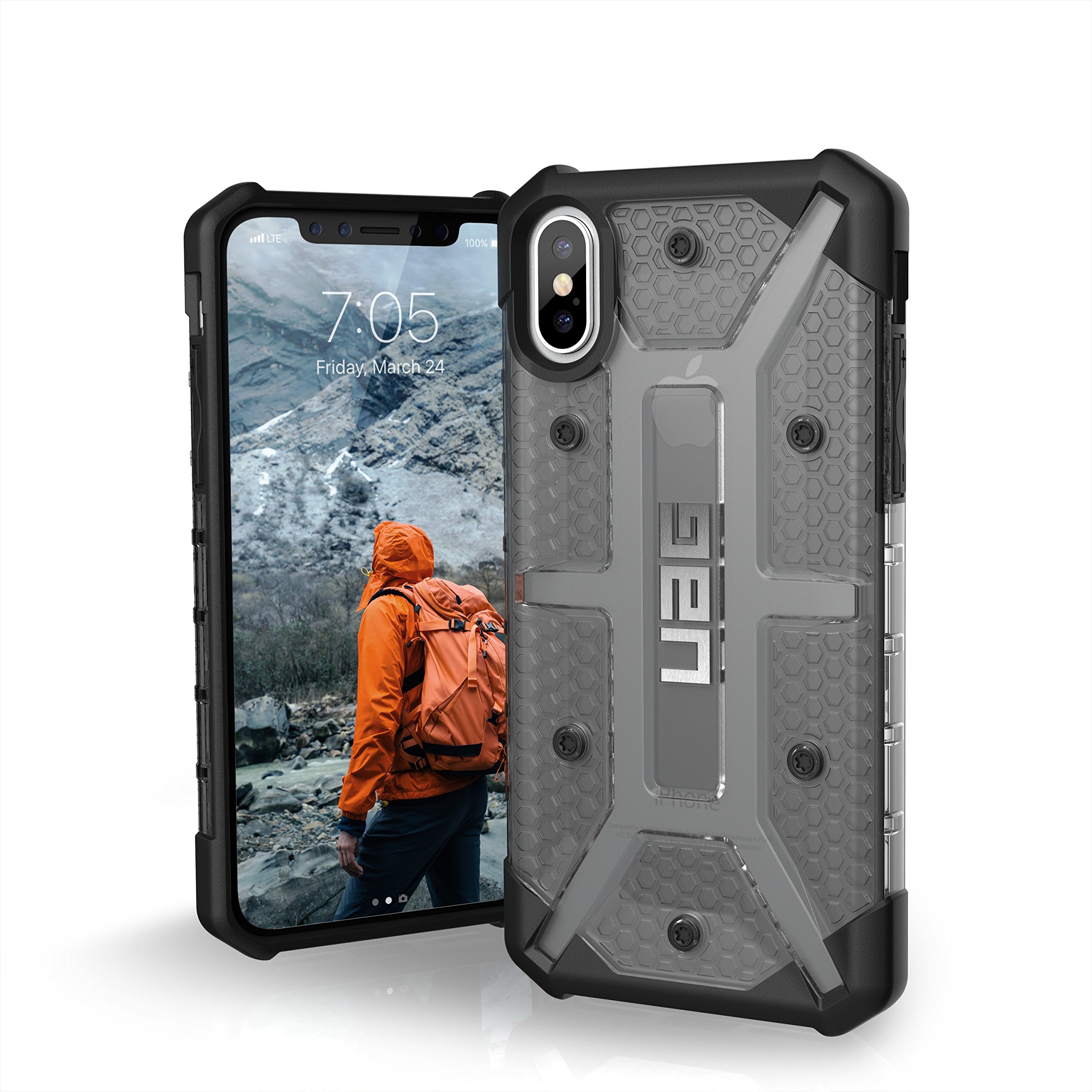 URBAN ARMOR GEAR UAG iPhone Xs/X [5.8-inch screen] Case Plasma [Ash] Rugged Shockproof Military Drop Tested Protective Cover