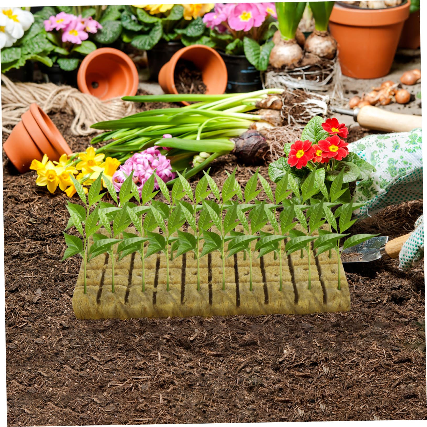 Yardwe 500 Pcs Gardenrock Woolasbestos Starter Plugs Starter Cubes Plant Propagation Plug Grow Flower Plugs Lawn Care Plant Fertilizer Plugs Plant Soil Blocks Compression