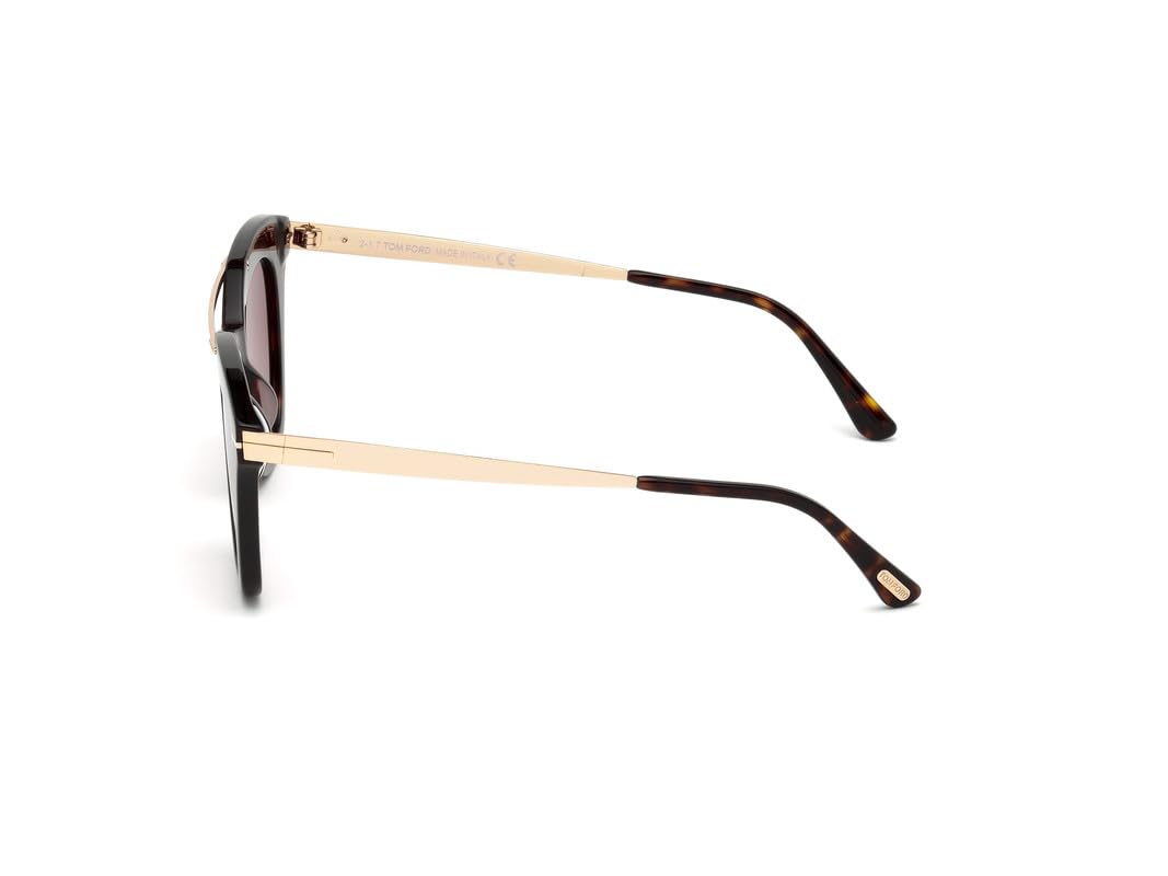 Tom Ford Rectangular Sunglasses TF575 Anna-02 52G Dark Havana/Gold 49mm FT0575