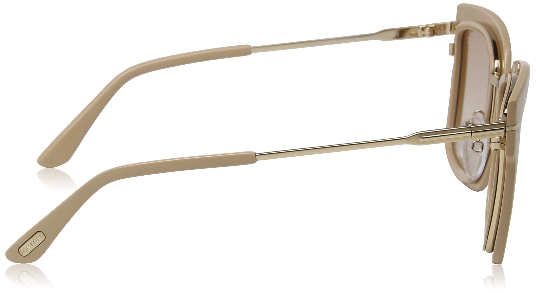 Tom Ford Square Sunglasses TF573 Lara-02 74F Powder Pink/Gold 52mm FT0573