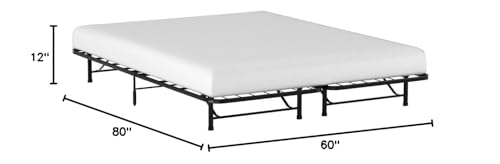 ZINUS SmartBase Tool-Free Assembly Mattress Foundation / 12 Inch Metal Platform Bed Frame / No Box Spring Needed / Sturdy Steel Frame / Underbed Storage, Queen