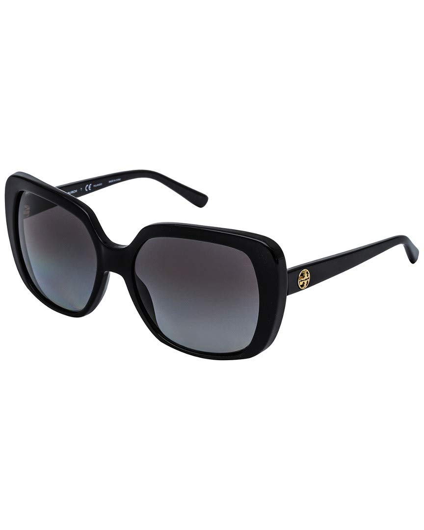 Tory Burch TY7112 Sunglasses 1377T3-57 - Black Frame, Grey Gradient Polarized TY7112-1377T3-57