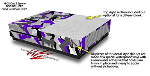 WraptorSkinz Decal Vinyl Skin Wrap Compatible with Xbox One S Console and Controllers - Sexy Girl Silhouette Camo Purple