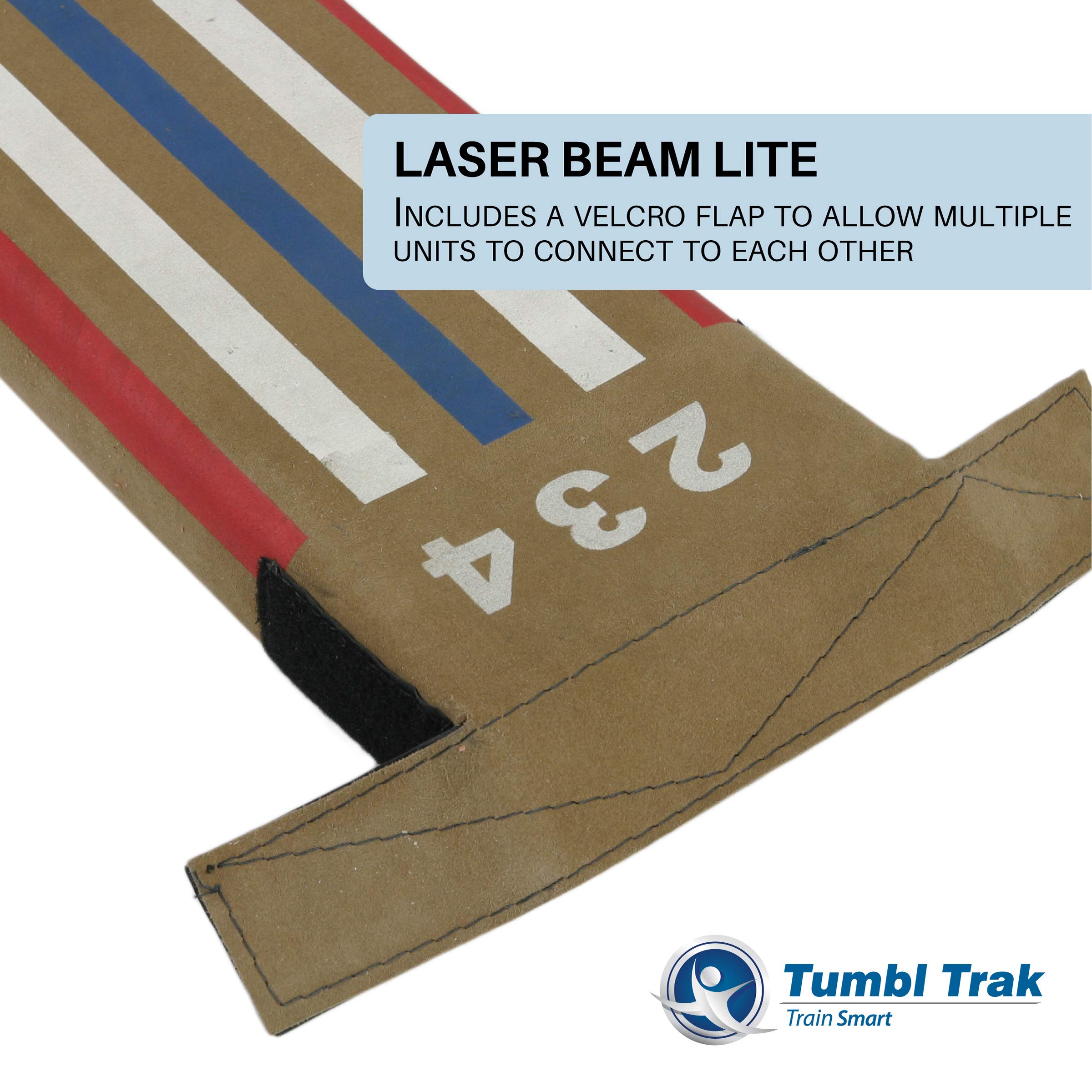 Tumbl Trak 8 Ft Laser Beam with Solid Wood Core, Low Gymnastics Balance Beam for Home