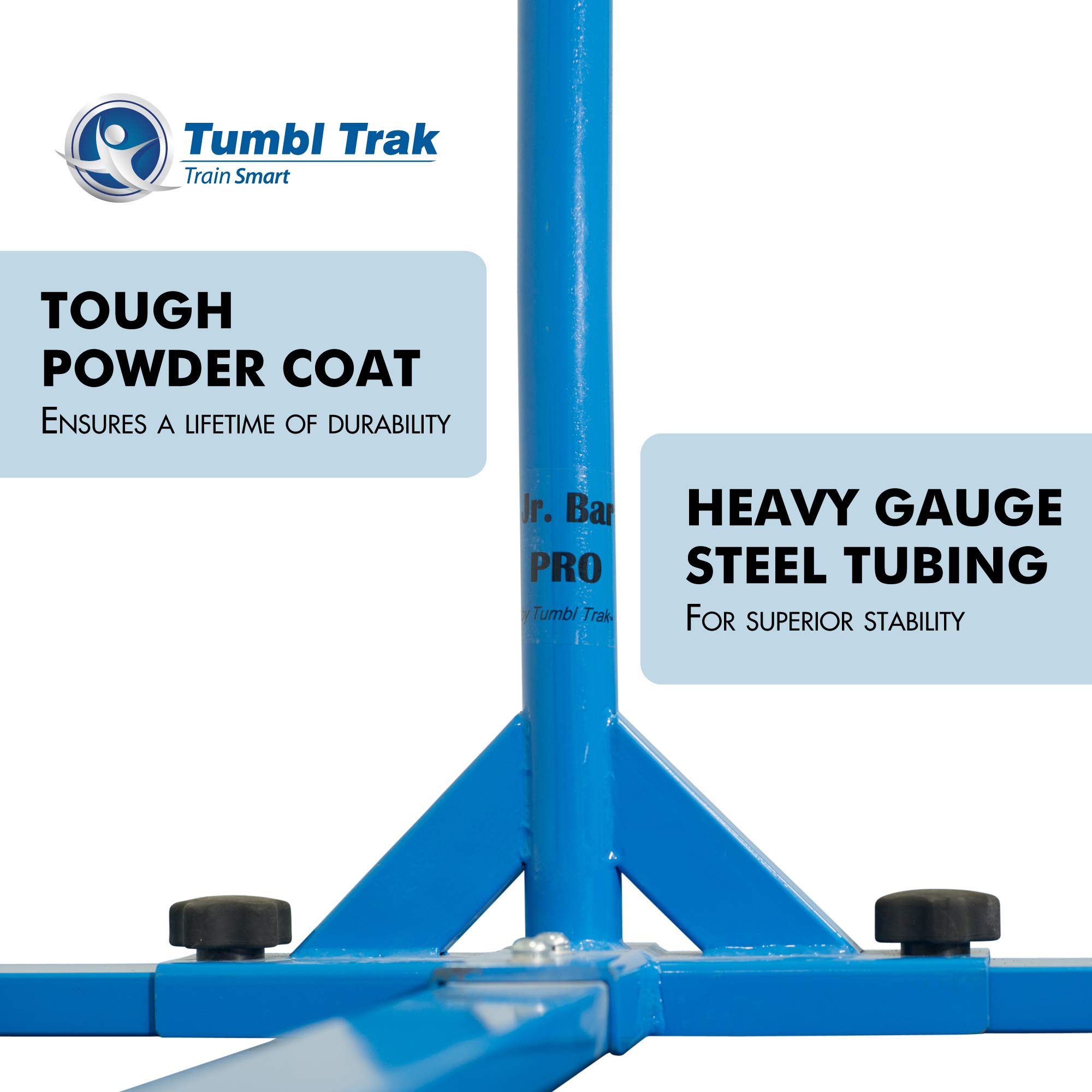 Tumbl Trak Jr. Bar PRO Adjustable Height Horizontal Gymnastics Kip Bar for The Gym for Home, Blue