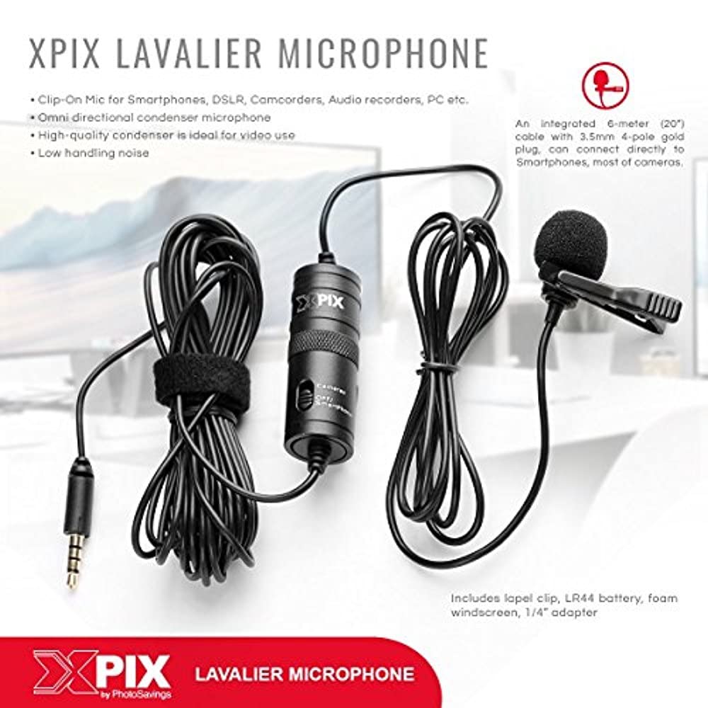 Zoom H1n Digital Handy Portable Recorder and 16GB Deluxe Accessory Bundle with Xpix Pro Lavalier Mic + Tripod + AAA Batteries + Fibertique Cloth