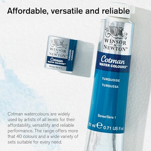 Winsor & Newton Cotman Watercolor Paint, 21ml (0.71-oz) Tube, Intense Phthalo Blue