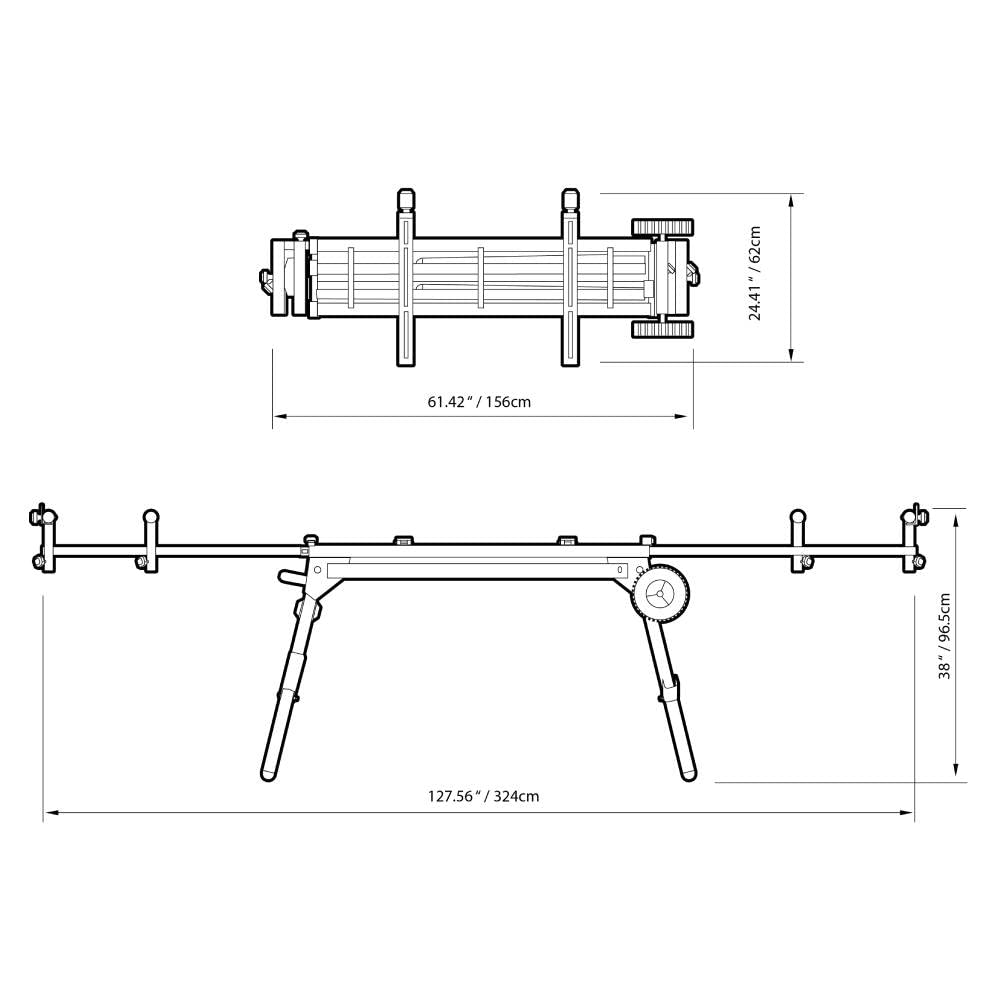 ToughBuilt - Miter Saw Stand Universal Tool Mounts (124 In)