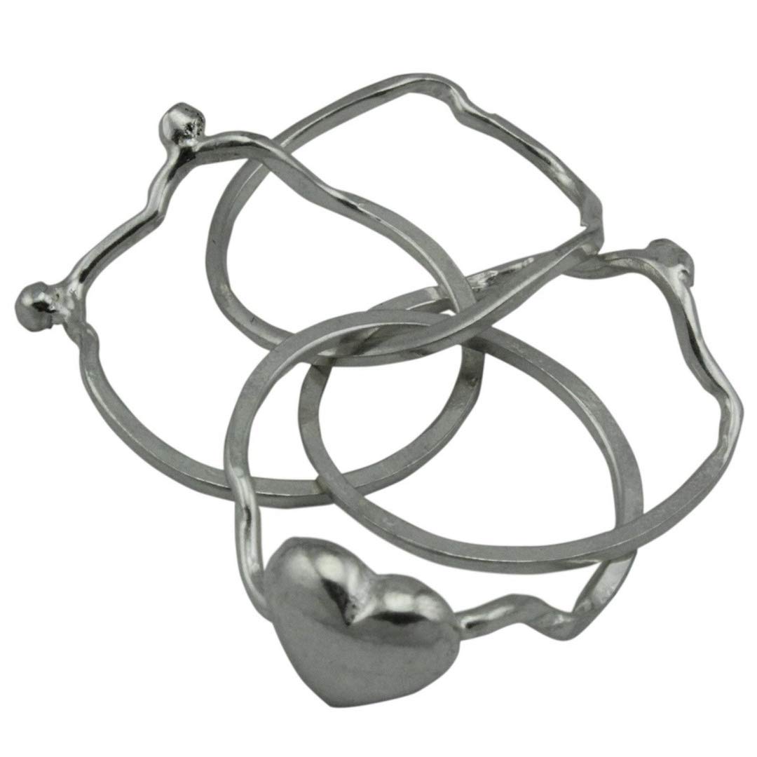 WithLoveSilver Solid Sterling Silver 925 Celtic Puzzle Heart Ring (Sizes: 4, 5, 6, 7, 8, 9, 10, 11, 12) (5)