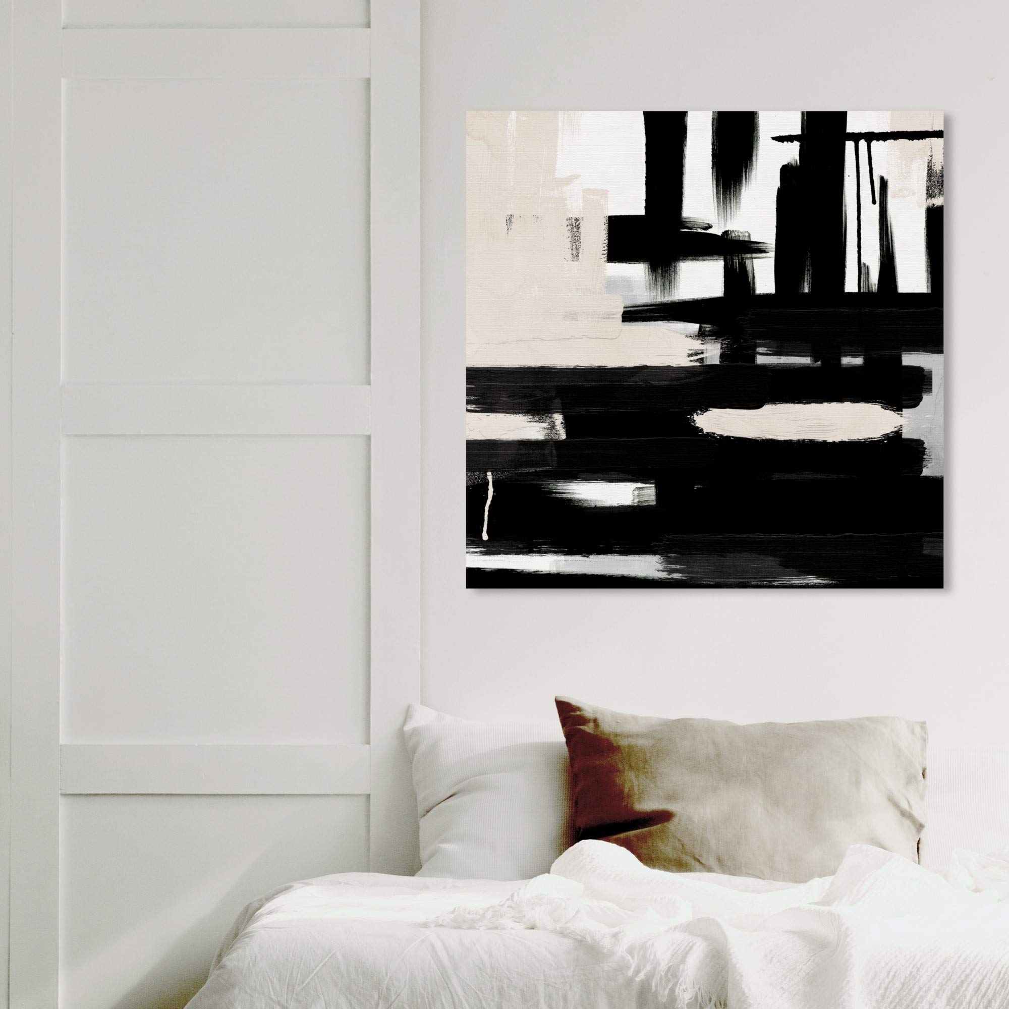 Wynwood Studio Abstract Wall Art Canvas Prints 'Road to Nowhere' Home Décor, 30" x 30", Black, White