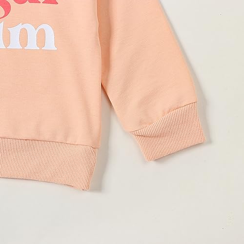 Toddler Baby Boy Girl Christmas Outfit Crewneck Sweatshirt Oversized Long Sleeve Pullover Sweater Christmas Clothes (Sugar Plum Pink, 2-3 Years)
