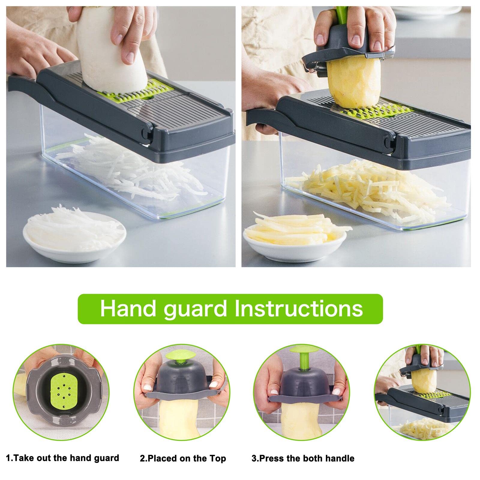Upgrade 14-in-1 Large and Safe Chopper Vegetable Cutter,Onion Chopper,Veggie Chopper,Chopper,Food Chopper,Food Chopper Manual Hand,Vegetable Slicer,Vegetable Chopper,Kitchen Gadgets,Vegetable Cutter
