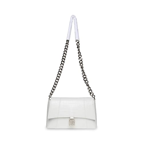 Steve Madden Alessa Croco Crossbody Bag, White