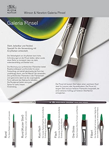 Winsor & Newton Galeria Brush Short Handle Round No 1 (Each) (1.5mm)