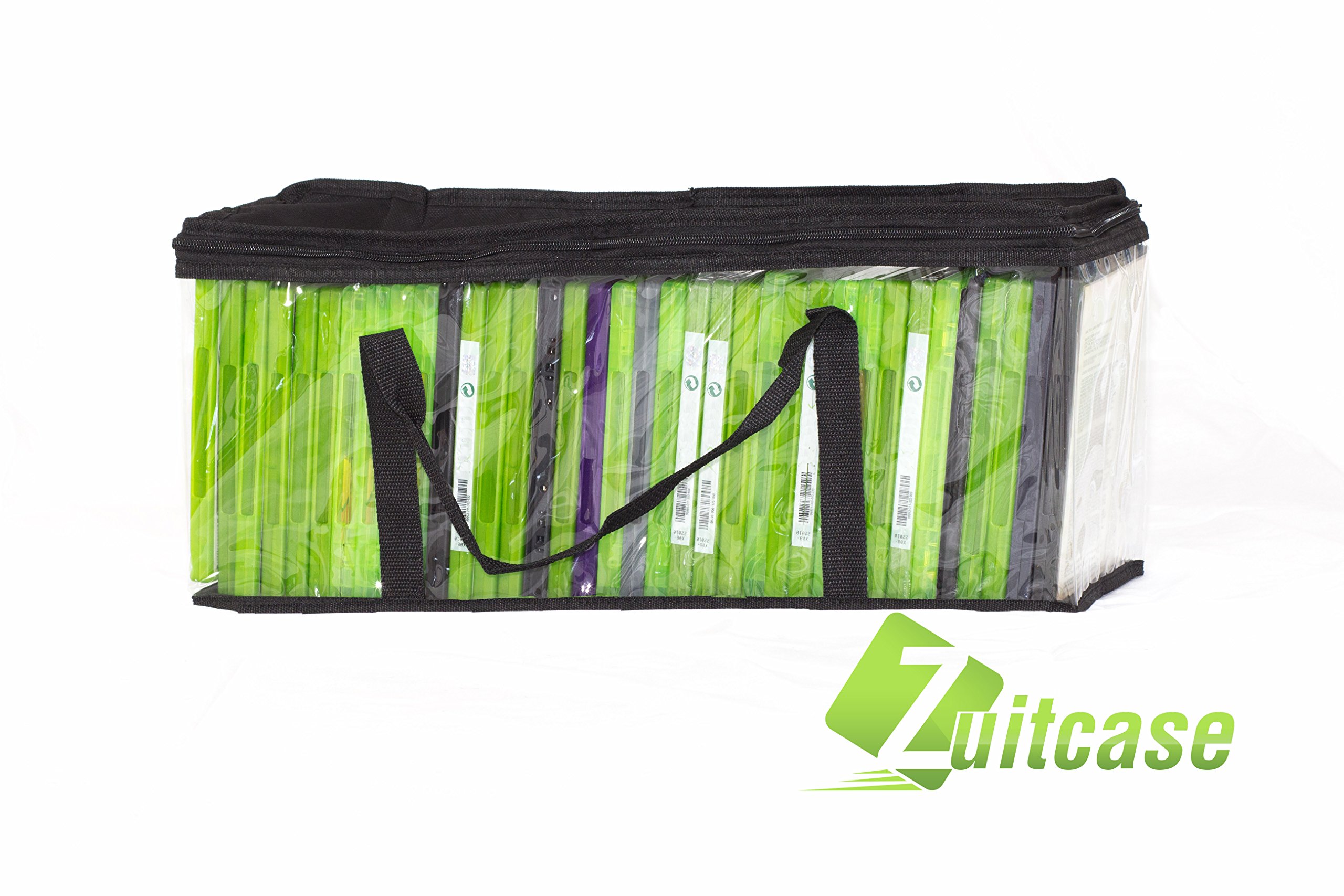 Zuitcase- Handy Portable DVD Storage Bags - Best 2-Pack DVD Media Storage Bags Hold up to 80 DVDs (40 Each Bag)