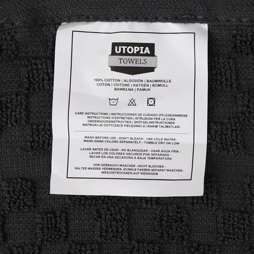 Utopia Towels Kitchen 12 Pack, 15 x 25 Inches, 100% Ring Spun Cotton Super Soft and Absorbent Linen Dish Towels, Tea Bar Set (Grey)