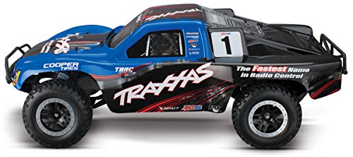 Traxxas 58076-4 Blue Slash 2WD 1/10 Brushless Short Course Truck with TQi 2.4GHz Radio/TSM, Blue