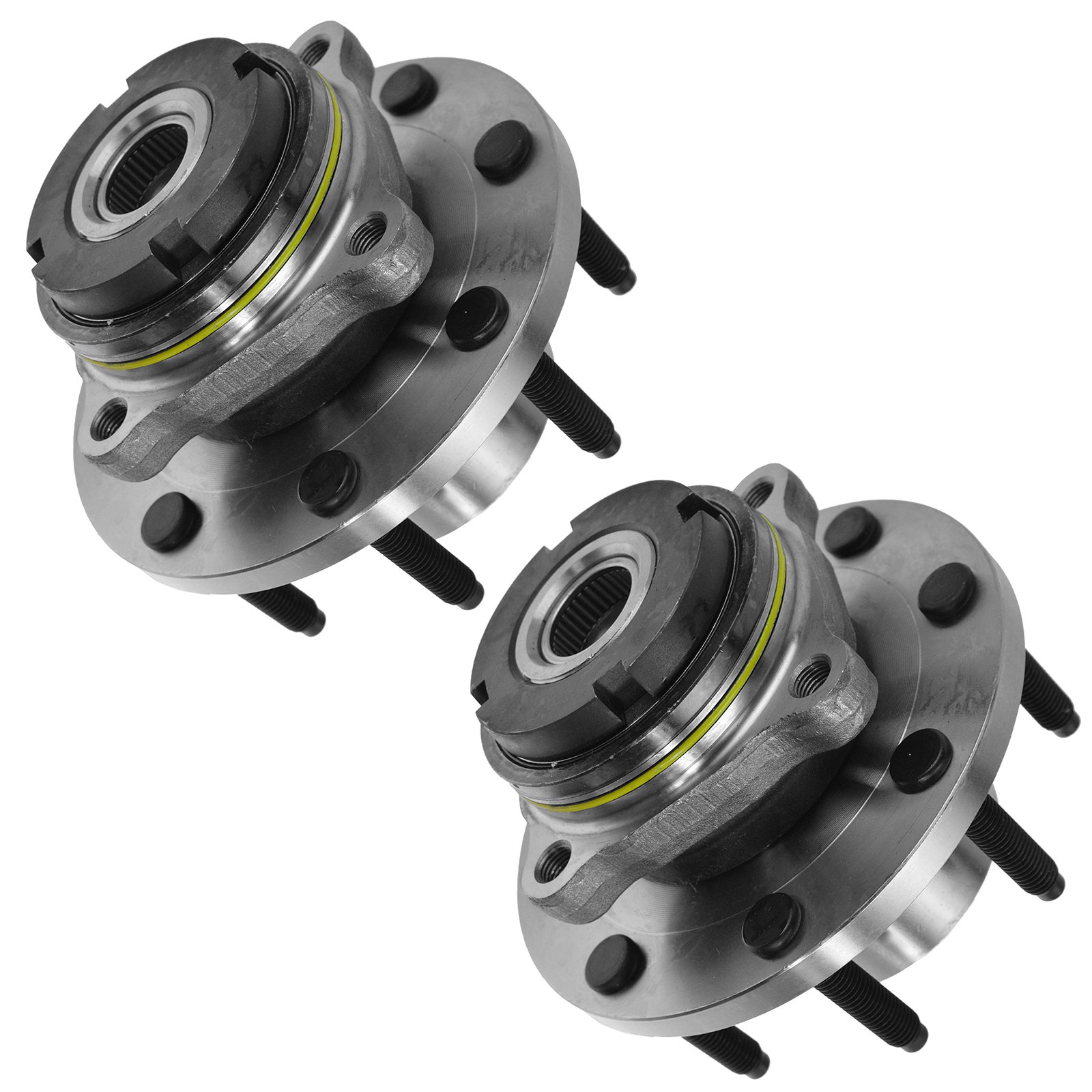 TRQ Front Wheel Hub Bearings Assembly Set Compatible with 1999-2001 Ford F-250 Super Duty F-350 Super Duty
