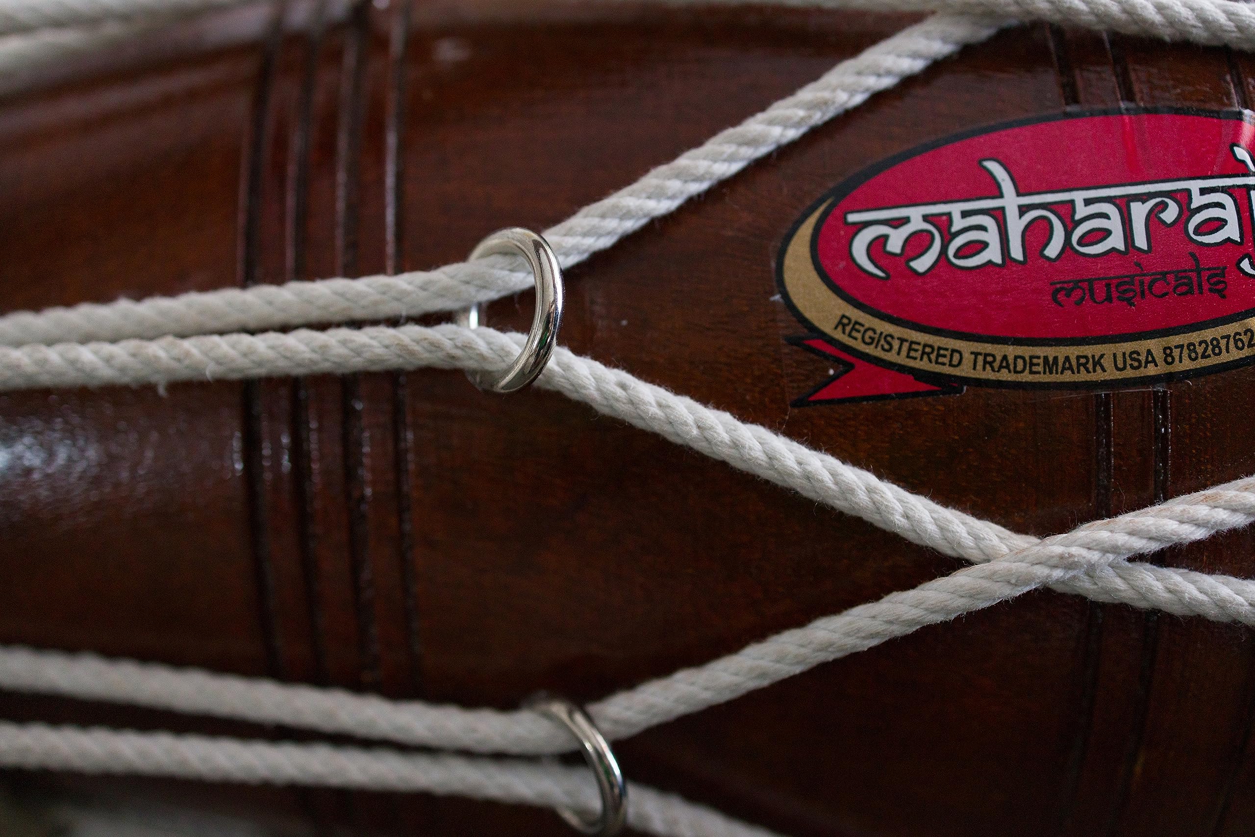 Special Dholak Drum by Maharaja Musicals, Professional Quality, Sheesham Wood, Padded Bag, Spanner, Dholki Musicals Instrument (PDI-BBC)