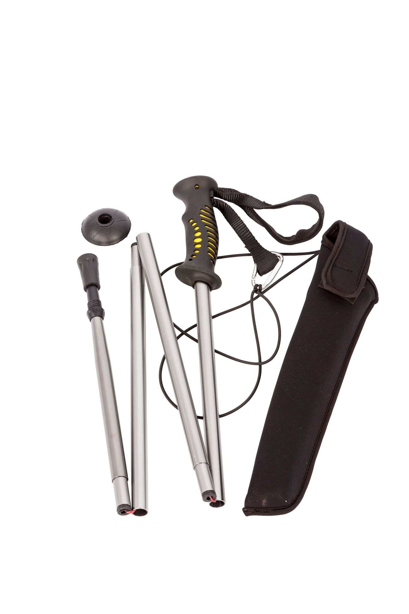 SNOWBEE Unisex Prestige Folding Wading Staff, Silver Black, One Size UK