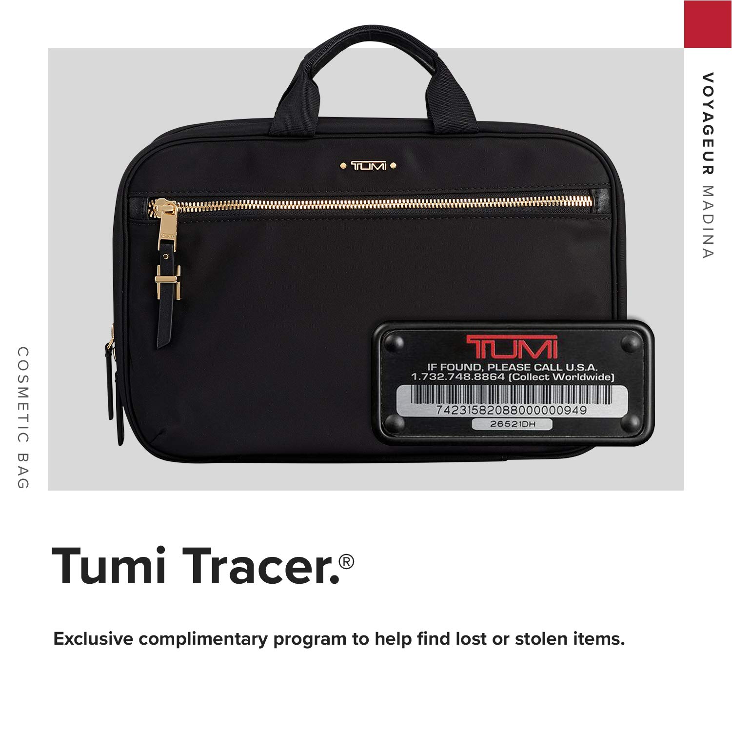 TUMI - Voyageur Madina Cosmetic Bag - Luggage Accessories Travel Kit for Women - Black