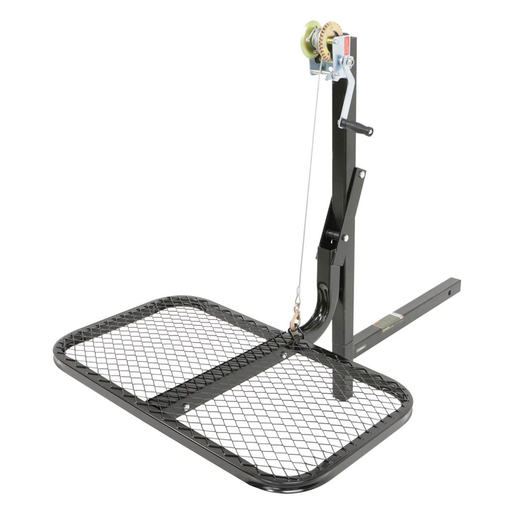 Viking Solutions Versatile Steel Hitch Truck Loading Assistant Lifting System with Large Platform for Heavy Loads and Game Animals, Black