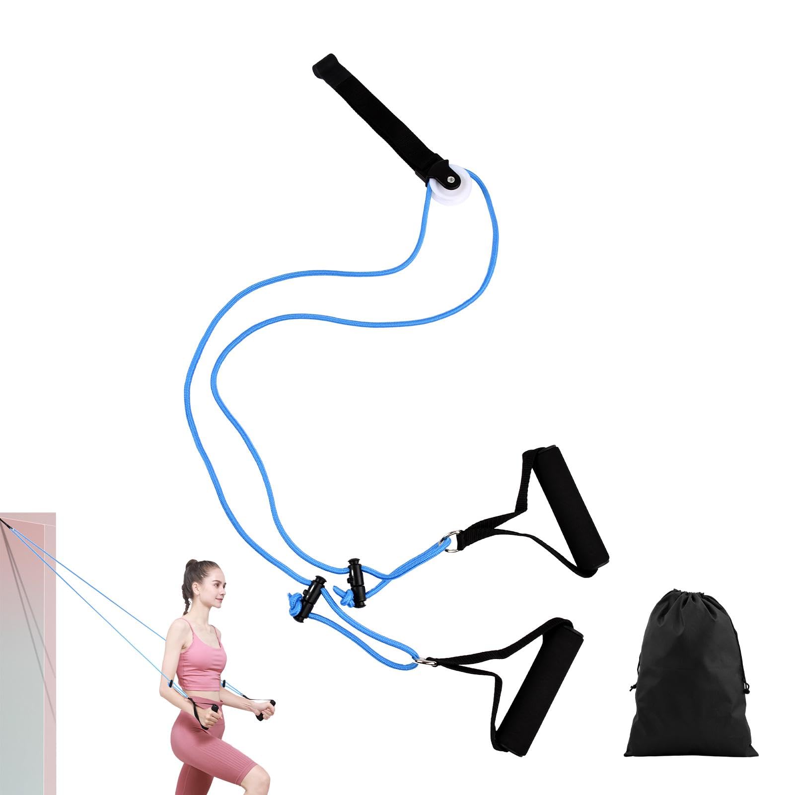 Xiaokeis Shoulder Pulley, Multi-Use Pulleys for Shoulder Rehab Over Door, Arm Rehabilitation Assisting Exercise Equipment with Storage Bag, Exercise Pulley for Physical Therapys(Blue+Black)