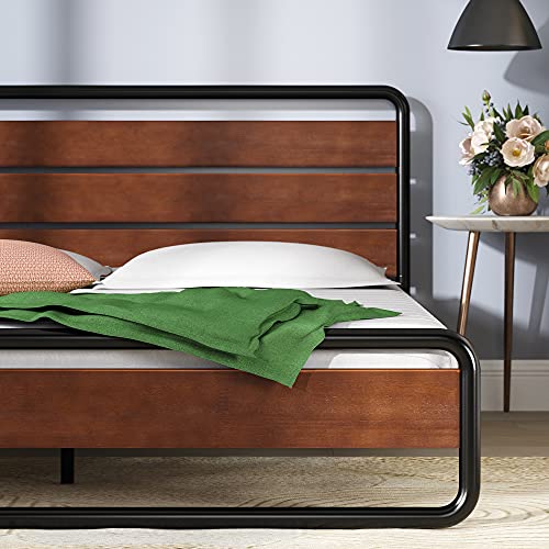 ZINUS Therese Metal Platform Bed Frame / No Box Spring Needed / Wood Slat Support / Easy Assembly, Twin