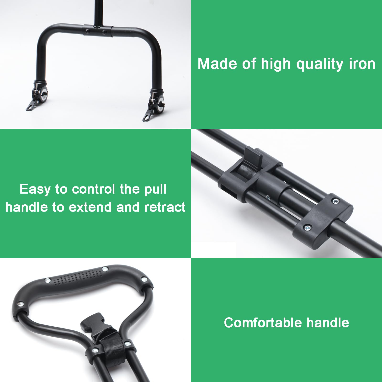 Wagon Handle for Wonderfold Wagon W Series Wagon Accessories-Universal Push Handle for Wagon - More Effort to Pull a Wagon - Drawn Carriage-Telescopic Rod for Station Wagon - to Rough Terrain