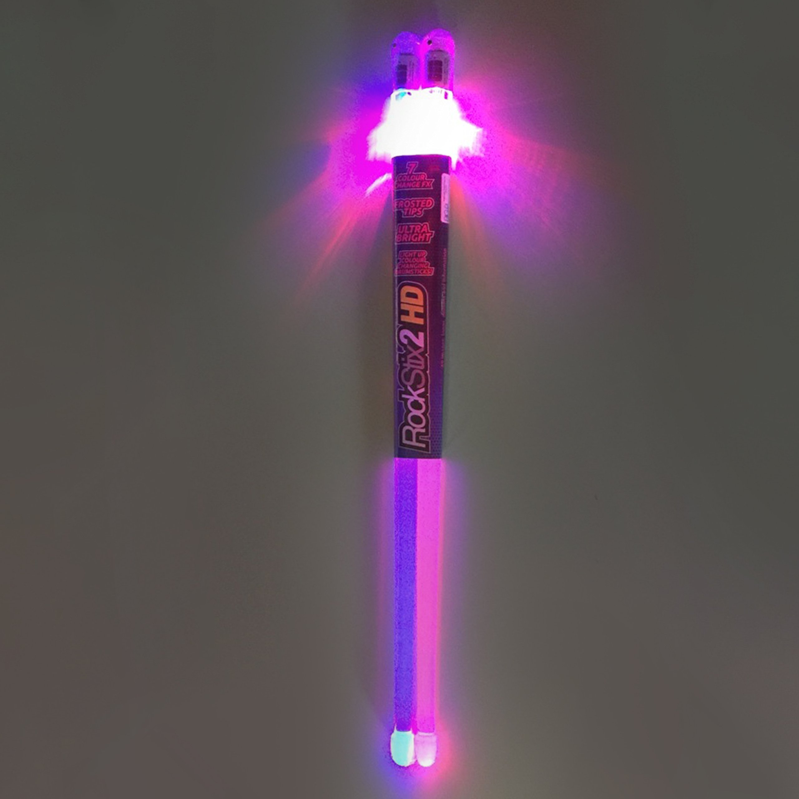 🥁Pair of ROCKSTIX 2 HD: BRIGHT LIGHT UP MULTI COLOR CHANGE LED DRUMSTICKS, 7 Amazing Color effects, Set your gig on fire!