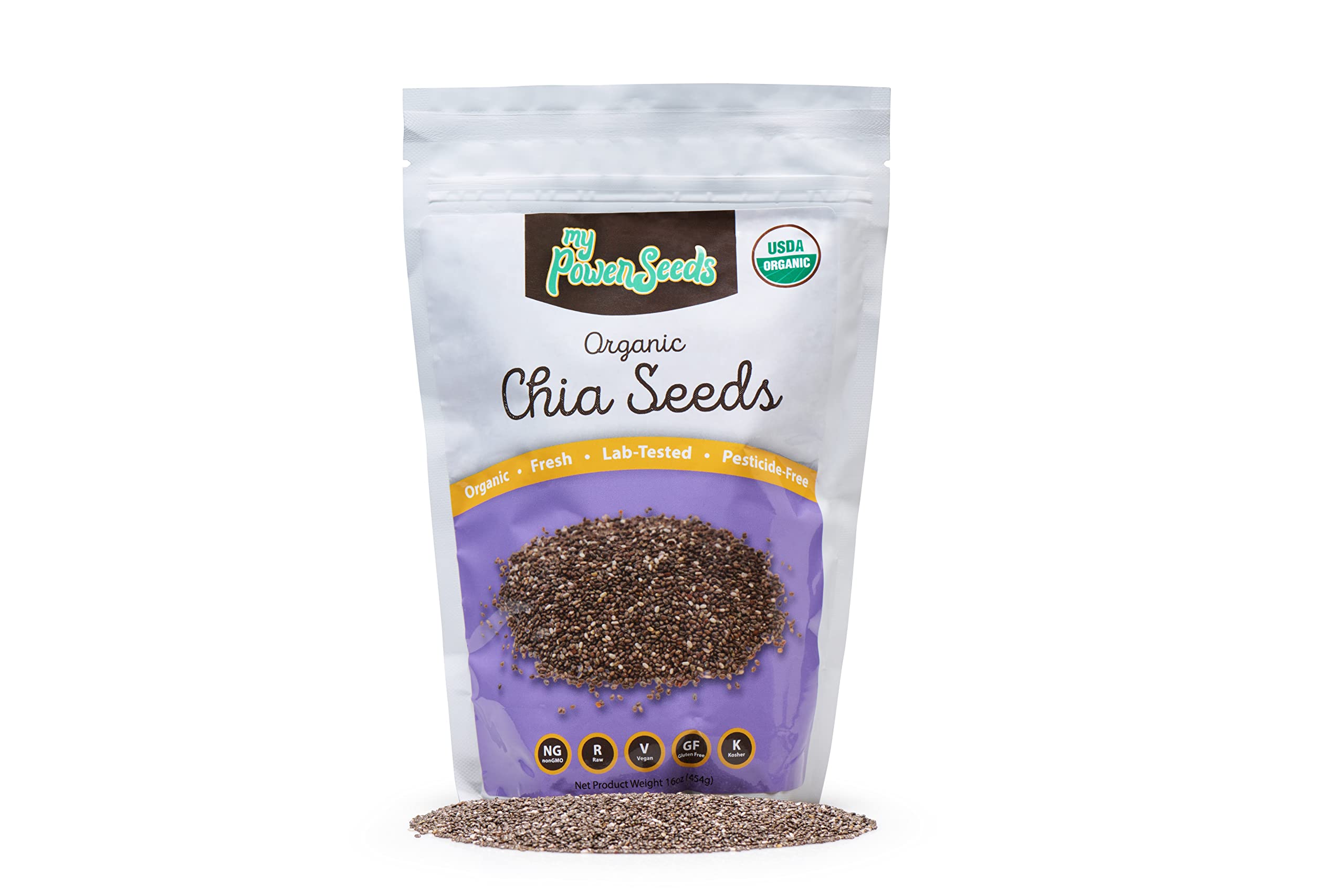Sustainably Sourced Chia Seeds - Perfect for Snacking or Adding to Your Favorite Recipes - 1 lb