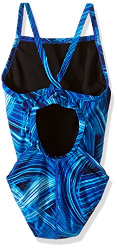 Speedo Girl's Swimsuit One Piece Endurance+ Flyback Printed Youth Team Colors - Manufacturer Discontinued