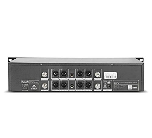 Wireless Microphone System Pro Audio 8 Channel UHF 8 Lavalier Bodypacks 8 Lapel Mic 8 Headsets for Karaoke System Meeting Church Speaking Conference Wedding Party Frequency B