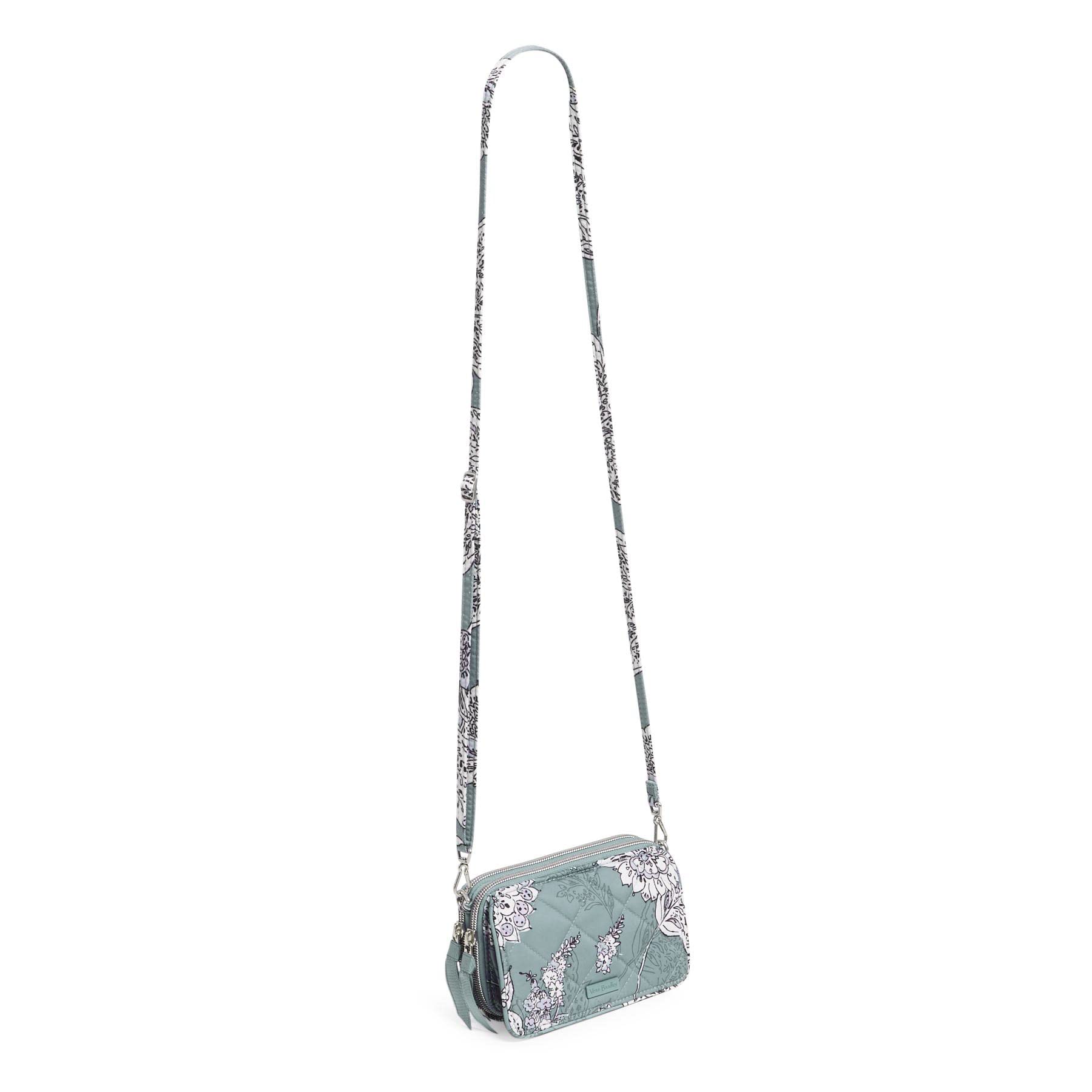 Vera Bradley Women's Performance Twill All in One Crossbody Purse With RFID Protection, Tiger Lily Blue Oar, One Size