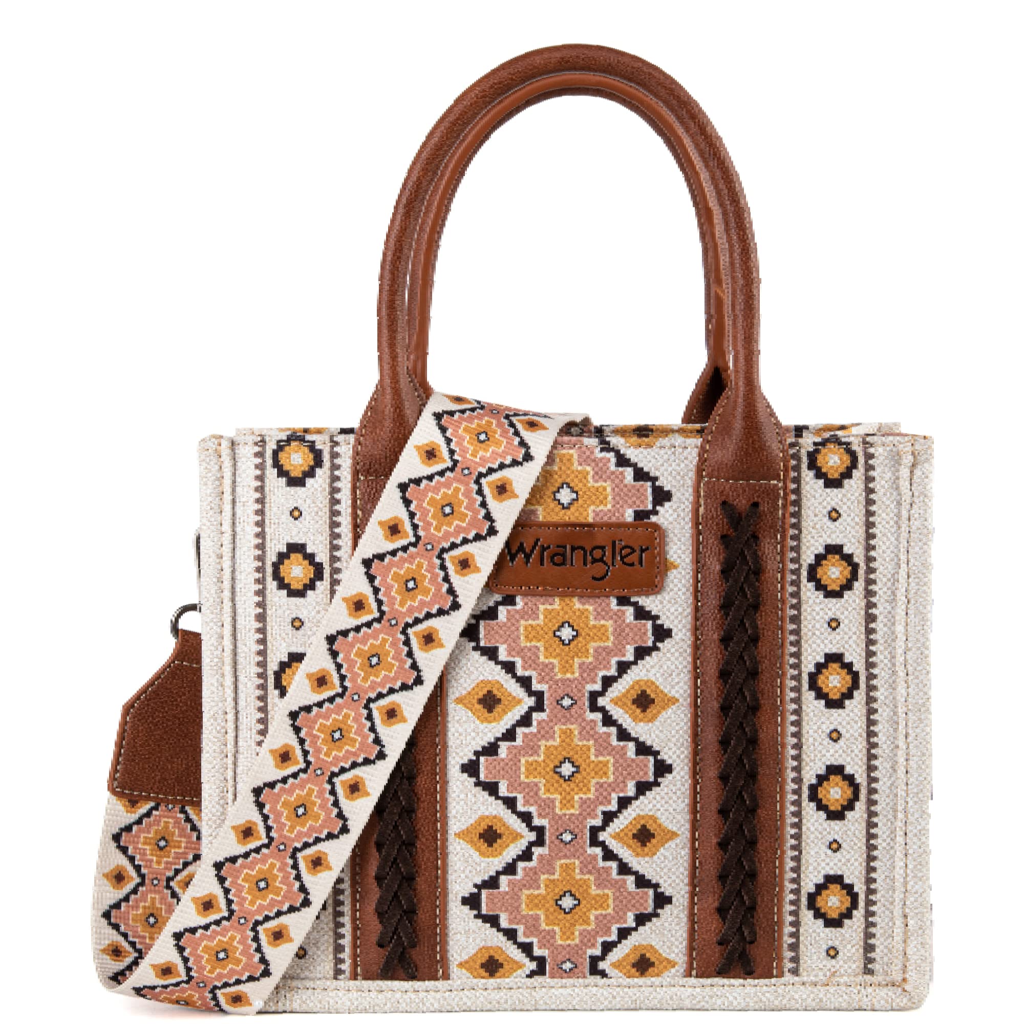 Wrangler Tote Bag for Women Purses Aztec Handbags Western Purses Boho Shoulder Bag ZSY-FBA2-WG2202-8120SBR