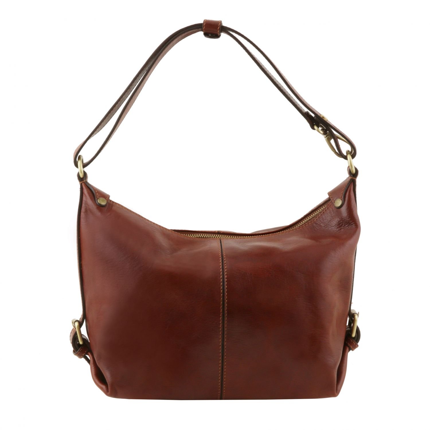 Tuscany Leather Sabrina - Leather hobo bag - TL141479 (Black)