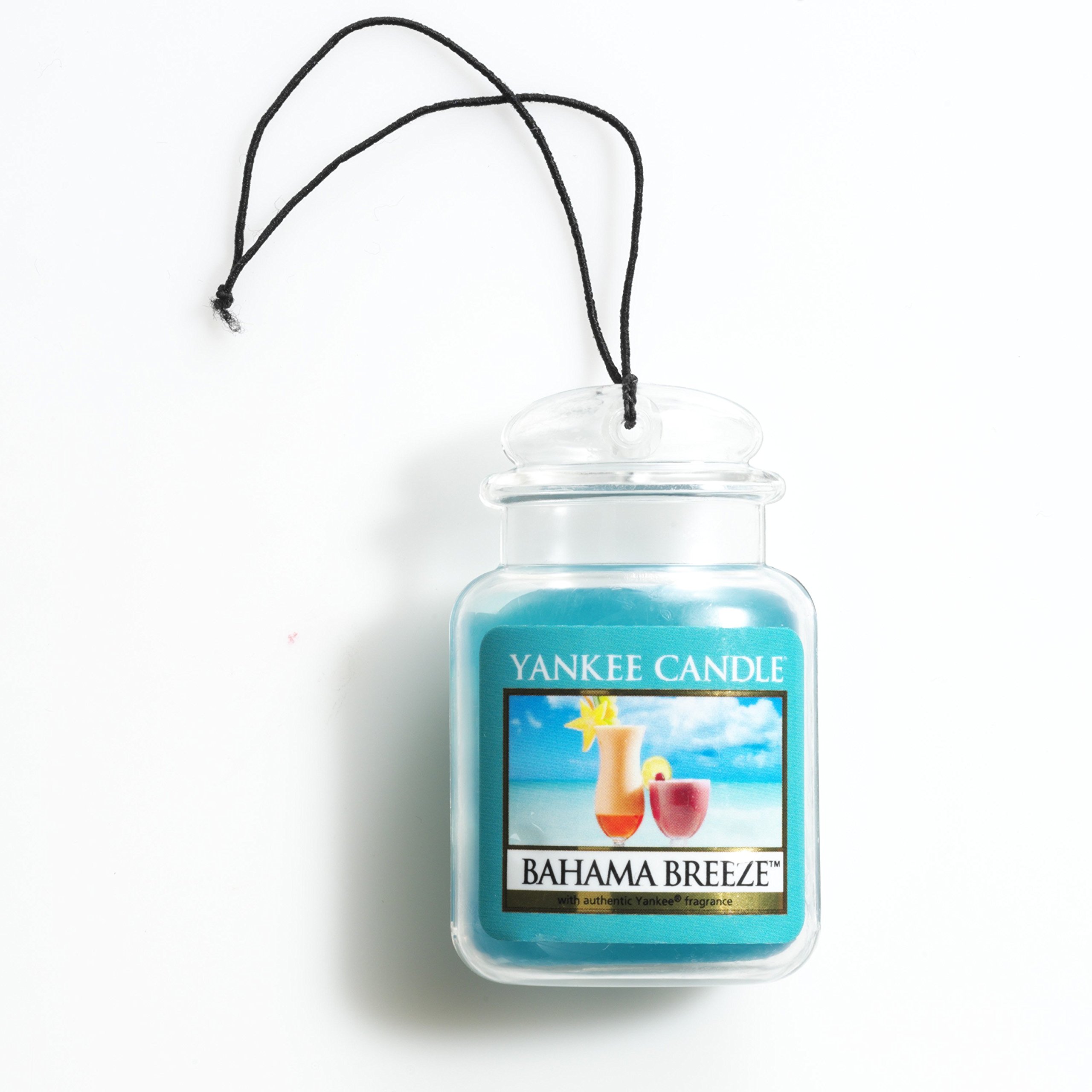 Yankee Candle Car Air Fresheners, Hanging Car Jar® Ultimate Bahama Breeze™ Scented, Neutralizes Odors Up To 30 Days