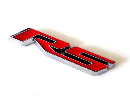 TSD 1 Pcs Red RS Zinc Alloy R S 3D Logo Emblem Badge Sticker