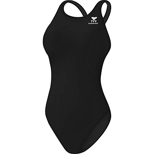 TYR Women's Standard Durafast Elite Maxfit Swimsuit, Black, Size 34