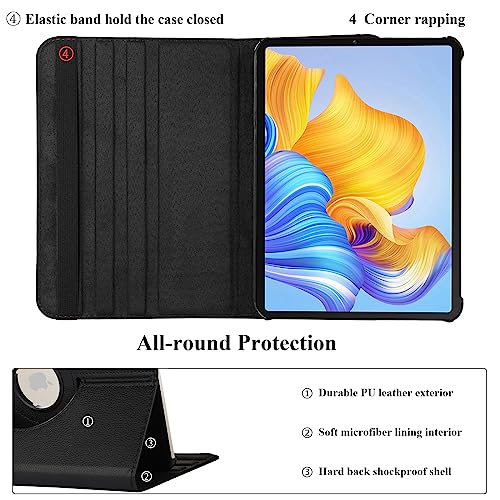 UUcovers Rotating Stand Case for iPad Air 13 inch M2 (2024) & iPad Pro 12.9 inch Case 6th/5th/4th/3rd Generation (2022/2021/2020/2018) 360 Degree Swivel Hard Back Cover with Auto Sleep/Wake, Rose