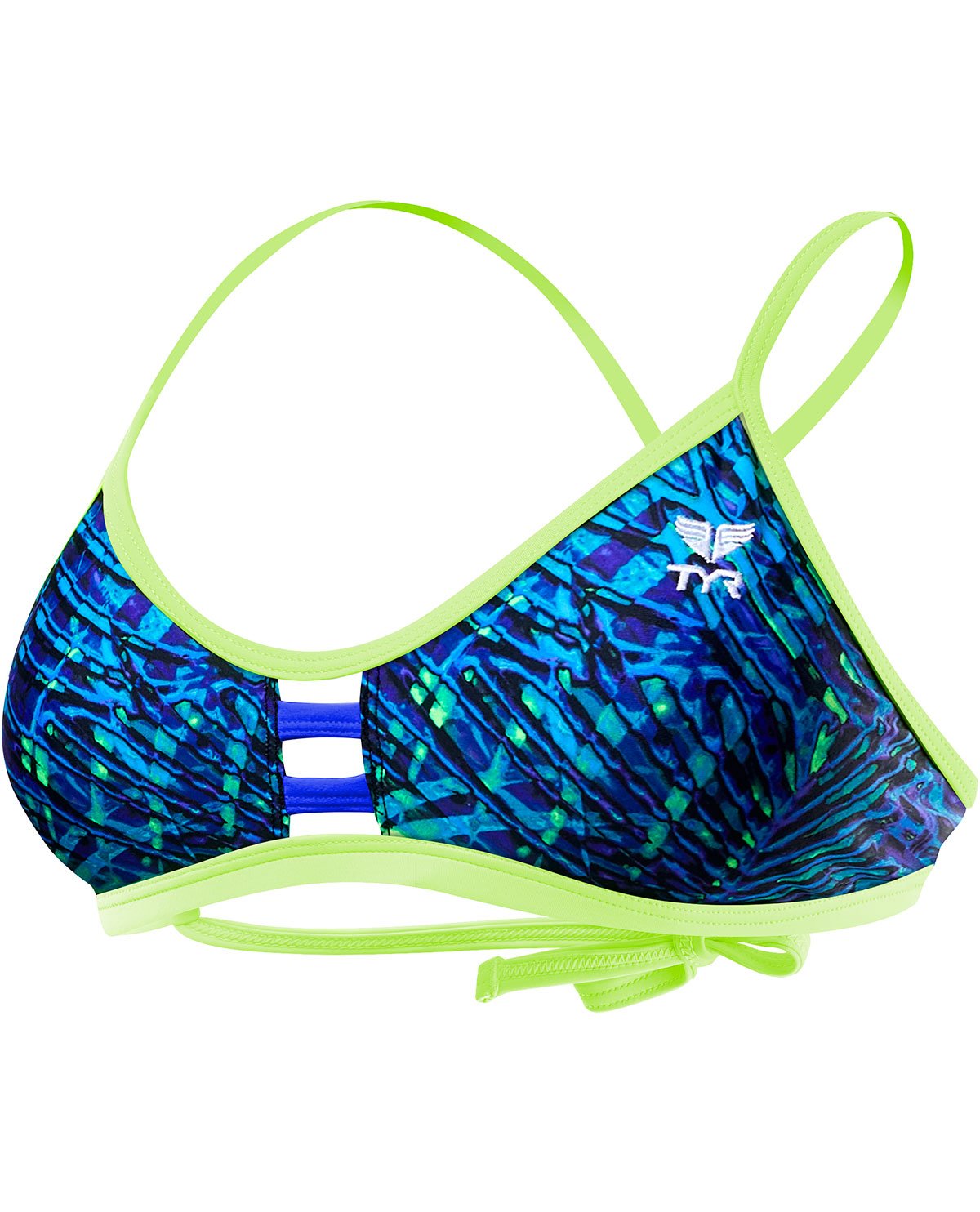 TYR Women’s Kauai Pacific Tieback Top, Blue/Navy, Medium