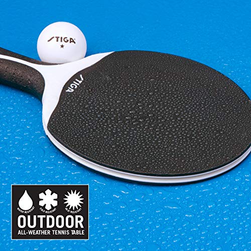 STIGA XTR Professional Outdoor Table Tennis Tables β All Weather Aluminum Waterproof Outdoor or Indoor Design with Net & Post - 10 Minute Easy Assembly Ping Pong Table with Compact Storage