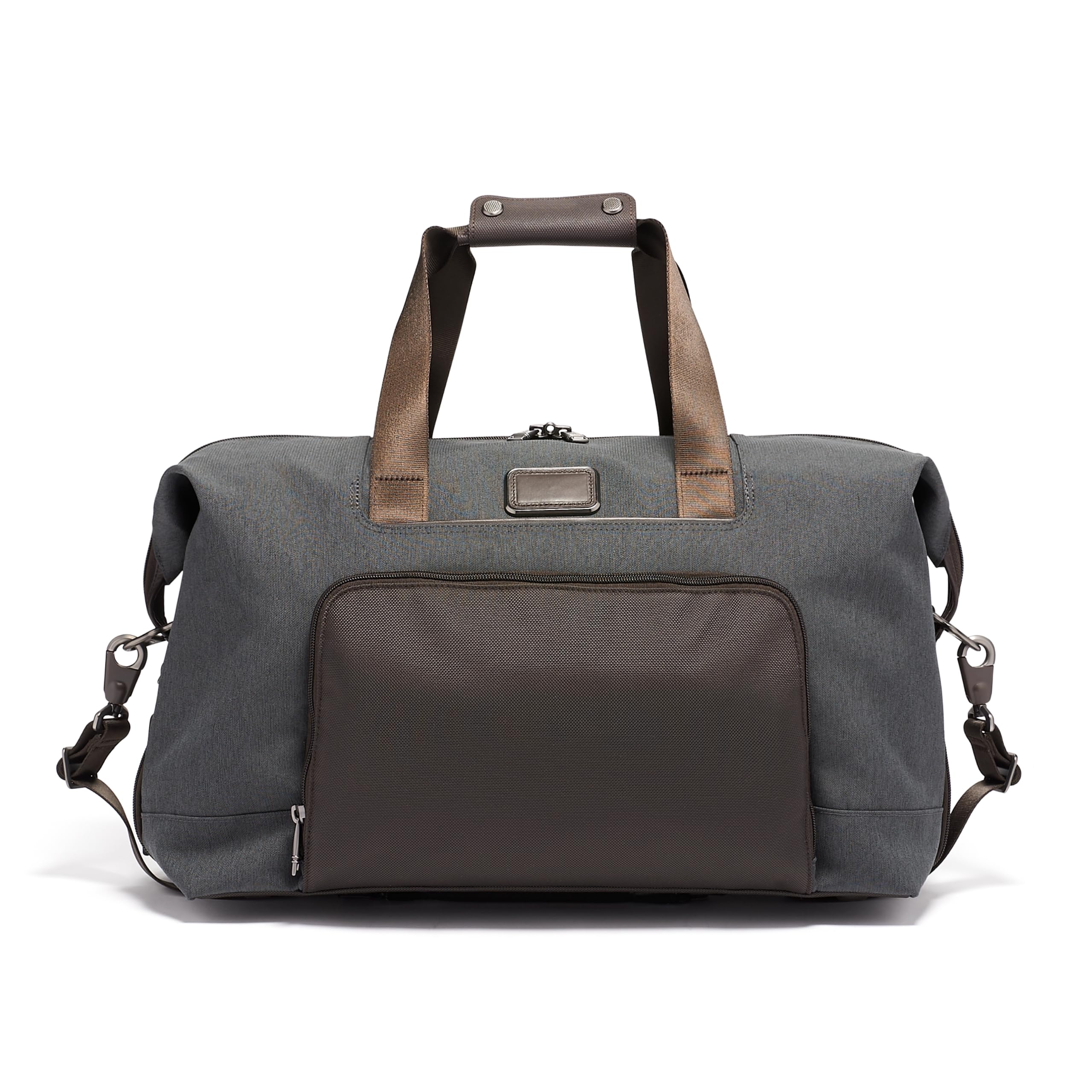 TUMI Alpha Double Expansion Travel Satchel - Business Duffel Bag for Men & Women - Weekend Travel Bag with Shoulder Strap - Olive Night