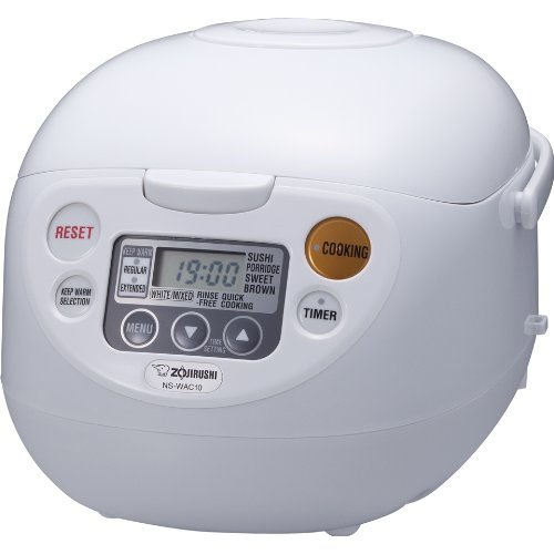 Zojirushi NS-WAC10-WD 5.5-Cup (Uncooked) Micom Rice Cooker and Warmer Includes Measuring Spoons and Cookbook