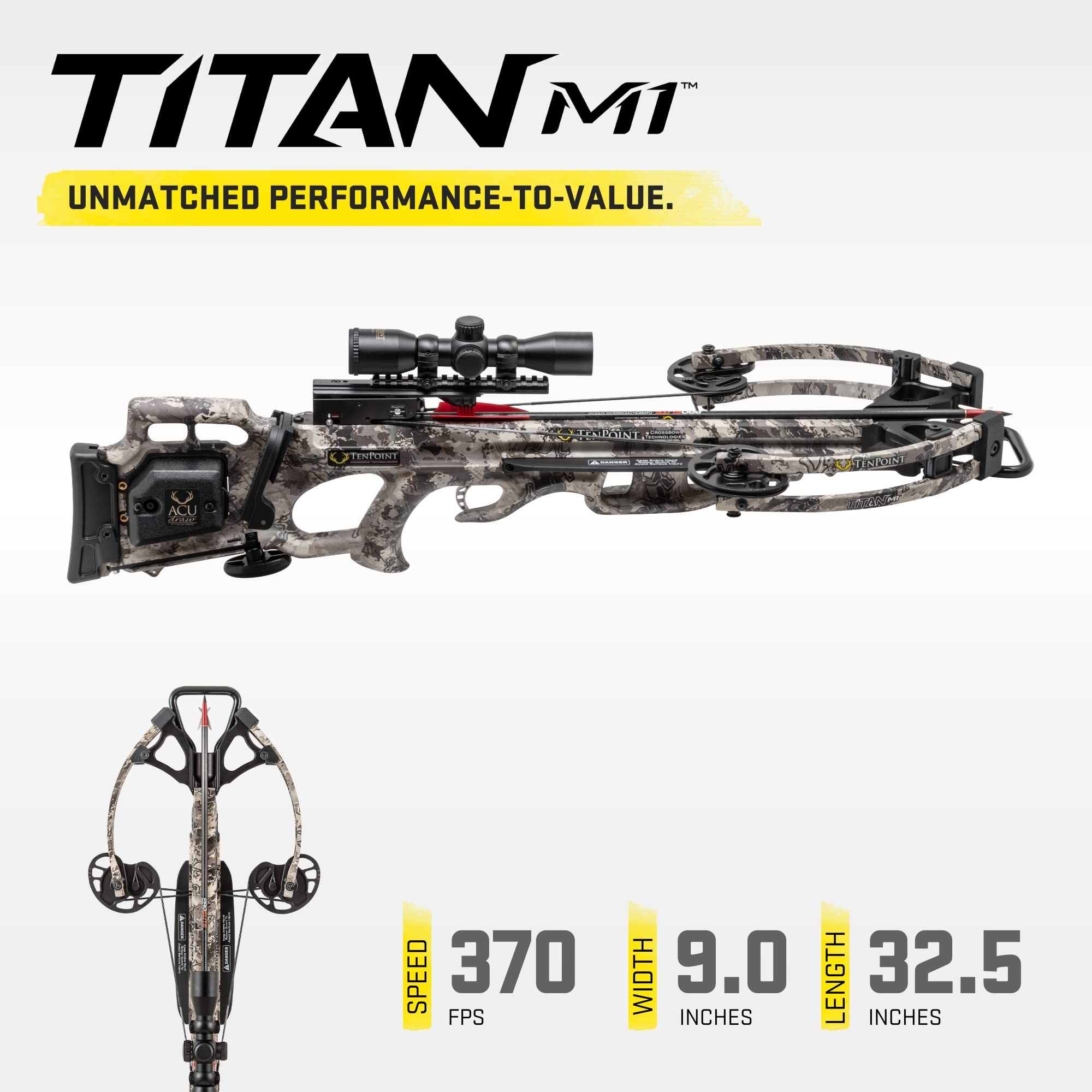 TenPoint Titan M1 Crossbow Package with ProView 3 Scope, Rope Sled Cocking