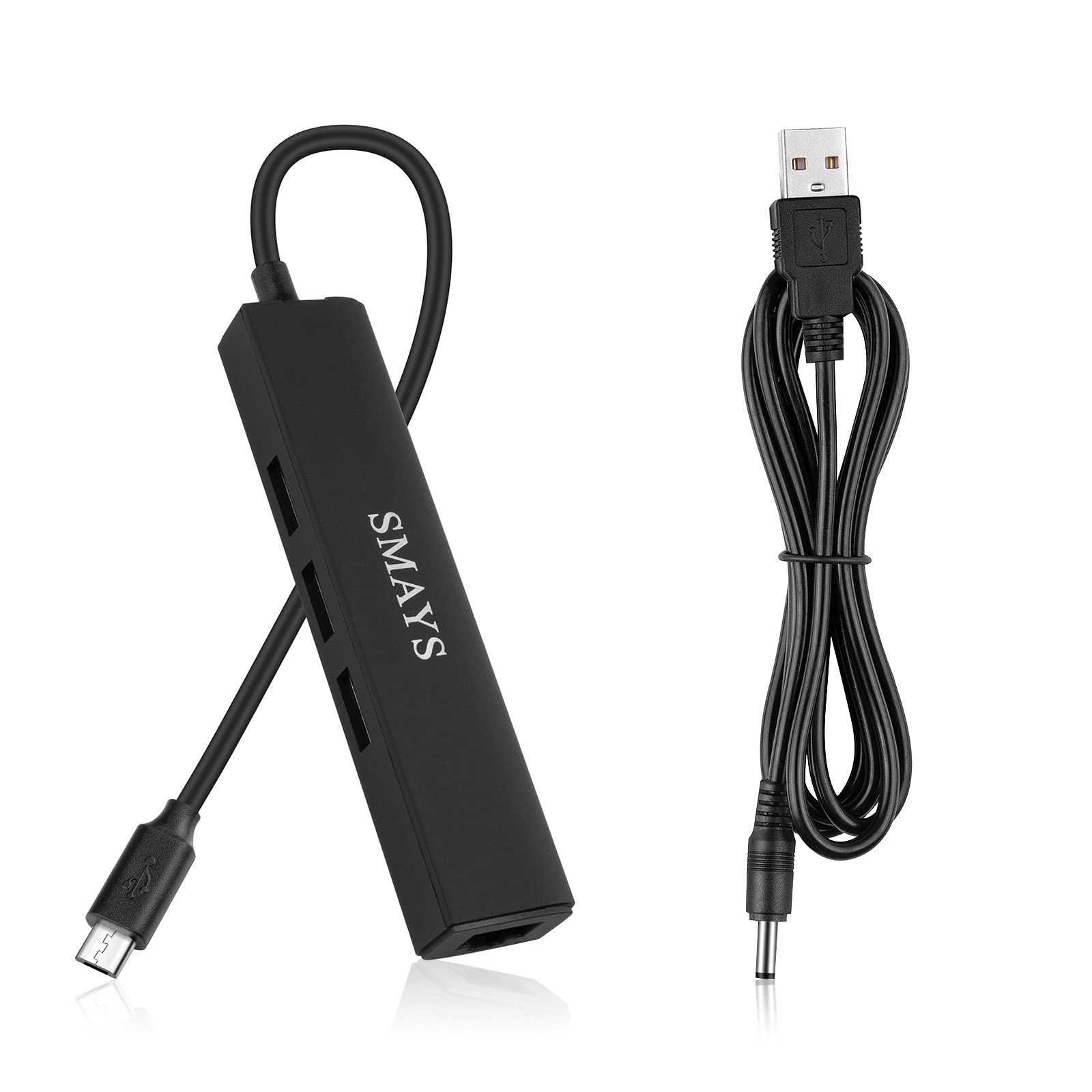 USB Ethernet Adapter Replacement for Roku Express 4K+ 2021 and TV stick Streaming Media Player - with Micro USB OTG Hub
