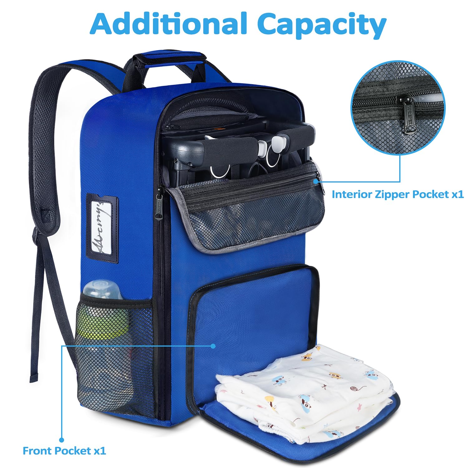 Stroller Travel Bag for Airplane Compatible with All GB Pockit Stroller, Foldable Stroller Storage Bag with Pockets for Baby Travel Essential, Lightweight Stroller Travel Backpack for Airplane