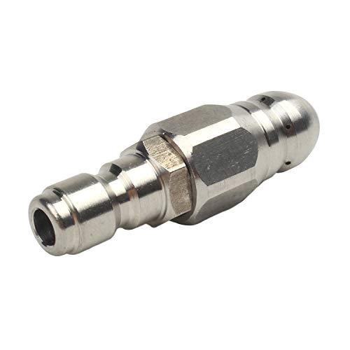 WILTEEXS Pressure Washer Sewer Jetter Nozzle, Drain Jet Hose Nozzle, 1/4'' Quick Connector, 5000 PSI