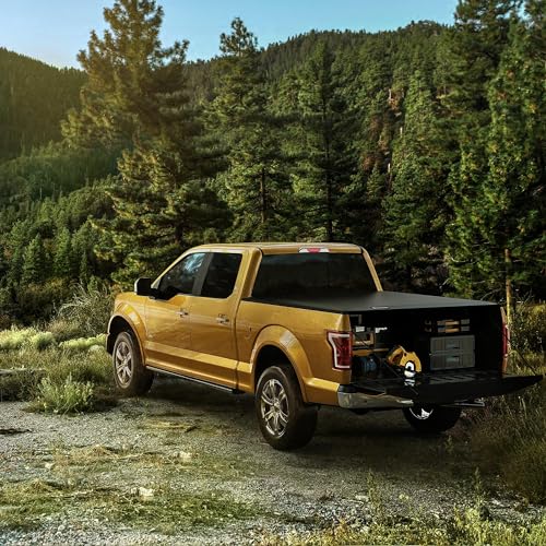 YITAMOTOR Soft Roll Up Truck Bed Tonneau Cover Compatible with 2015-2024 Ford F-150 5.5 ft Bed