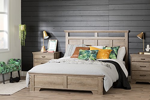 South Shore Versa Platform Bed, Queen, Weathered Oak